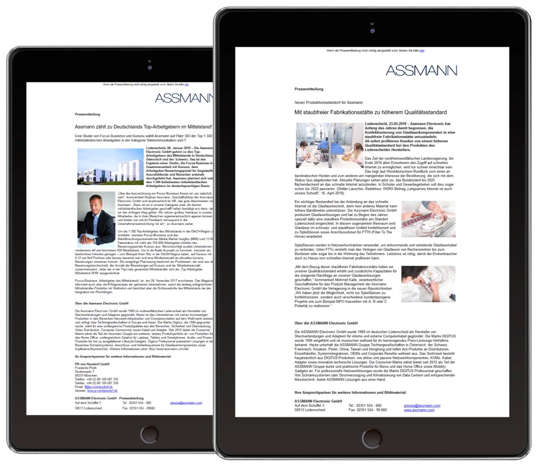 ASSMANN Electronic GmbH | Newsroom